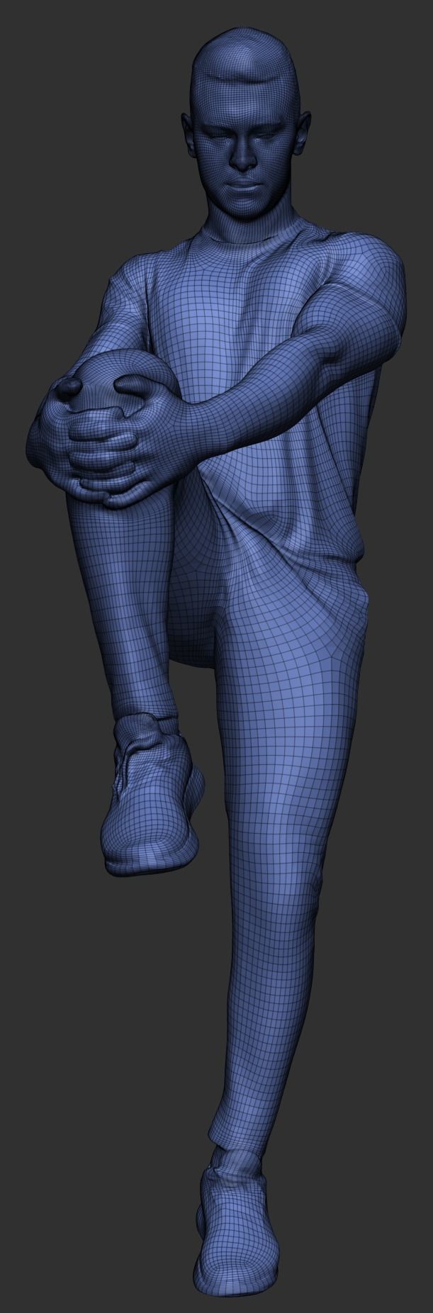 3D model Athletic man doing leg stretches 395 VR / AR / low-poly | CGTrader