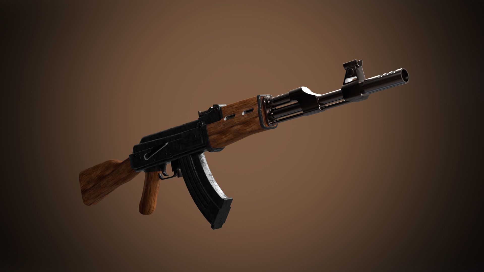 3D model Sci-fi Classic AK rifles 3D models pack VR / AR / low-poly ...