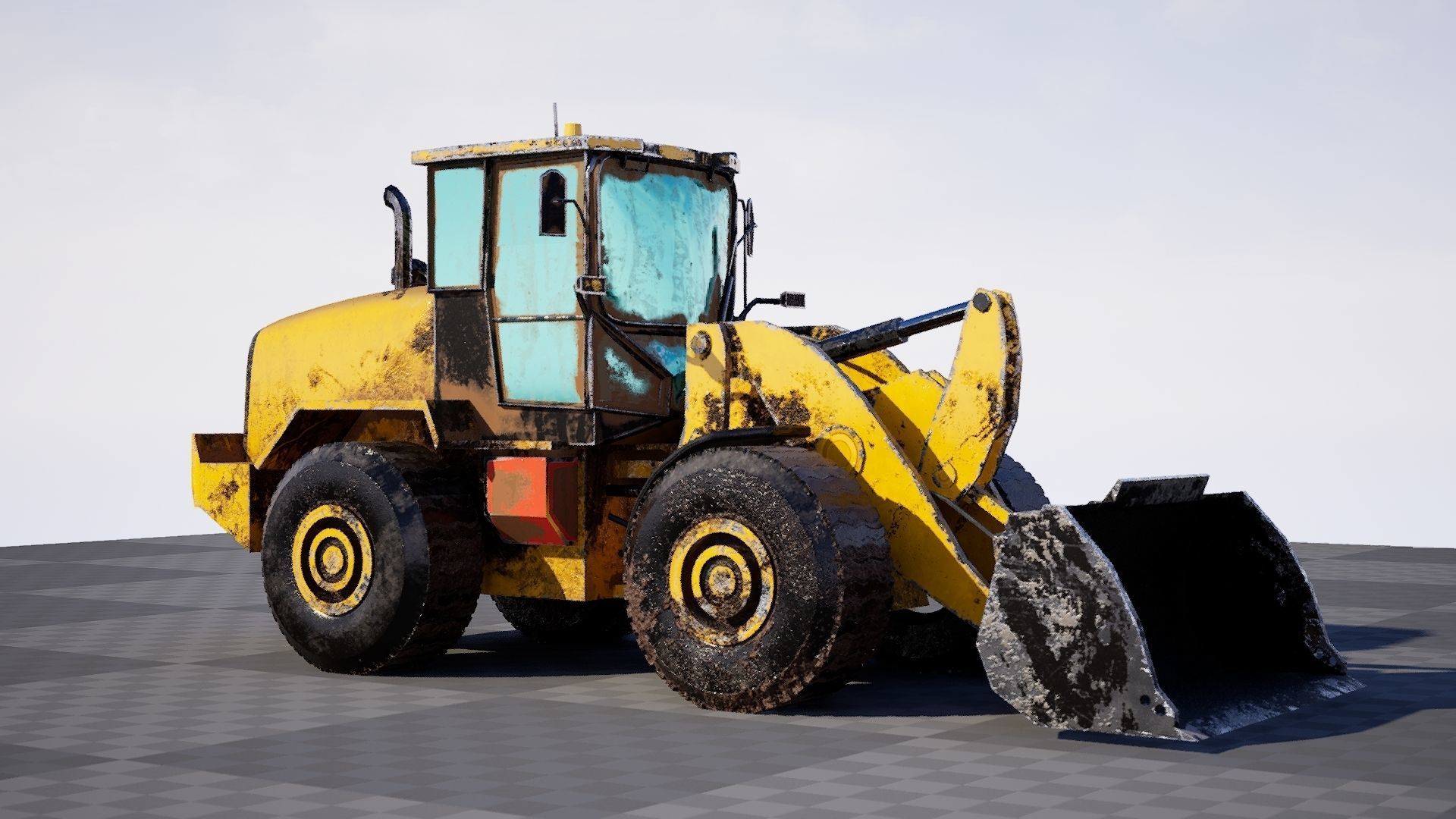 3D model Truck Loader - Rusty old loader realistic and low poly VR / AR ...