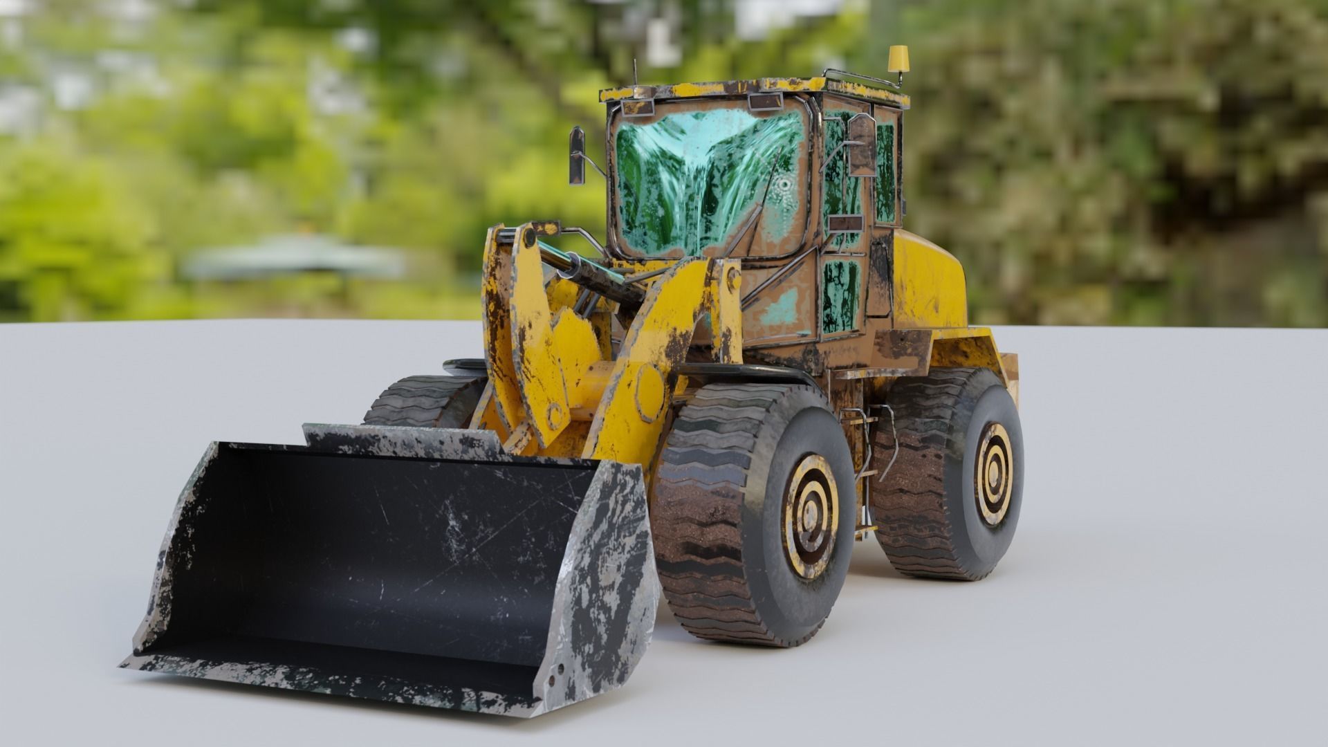 3D model Truck Loader - Rusty old loader realistic and low poly VR / AR ...