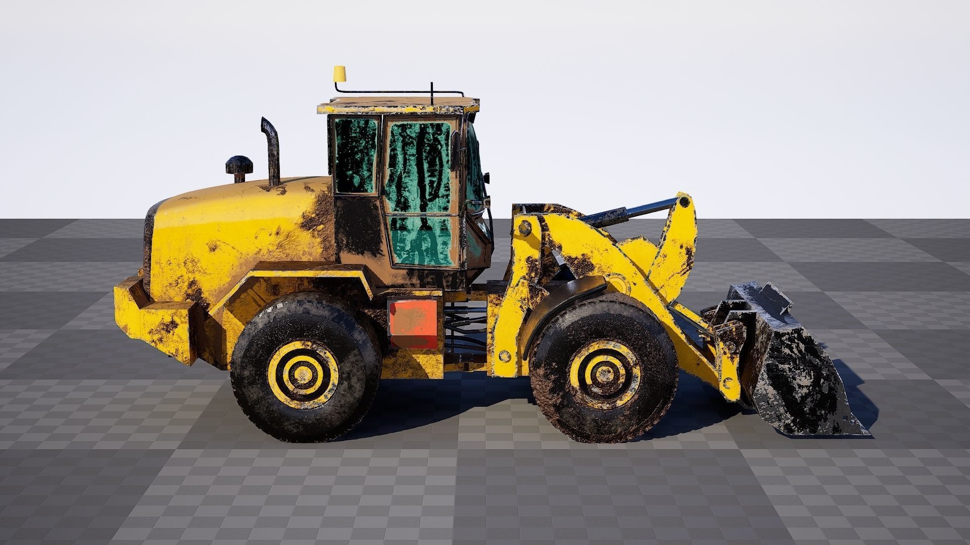 3D model Truck Loader - Rusty old loader realistic and low poly VR / AR ...