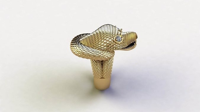 Snake Ring Cad File ANM 16 3D model 3D printable | CGTrader