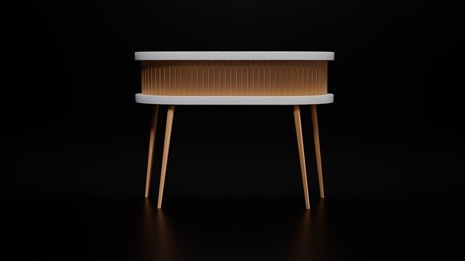 Mid-Century Modern Small Table free 3D model | CGTrader