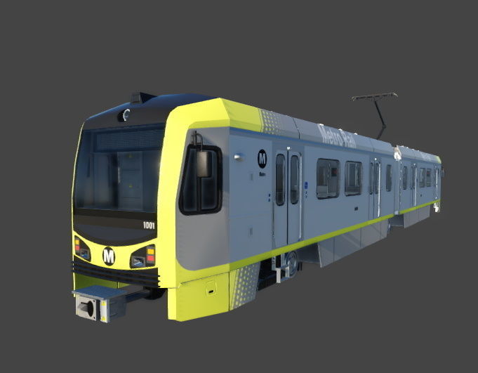 Light Rail Train Kinki Sharyo P3010 free VR / AR / low-poly 3D model ...