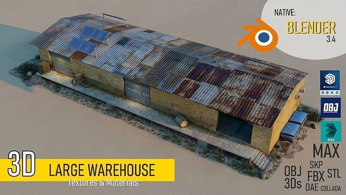 3D model Large Warehouse VR / AR / low-poly | CGTrader