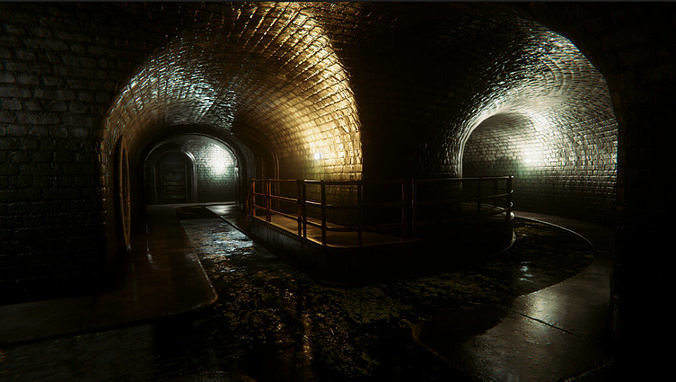 3D model Modular Sewer Environment VR / AR / low-poly | CGTrader