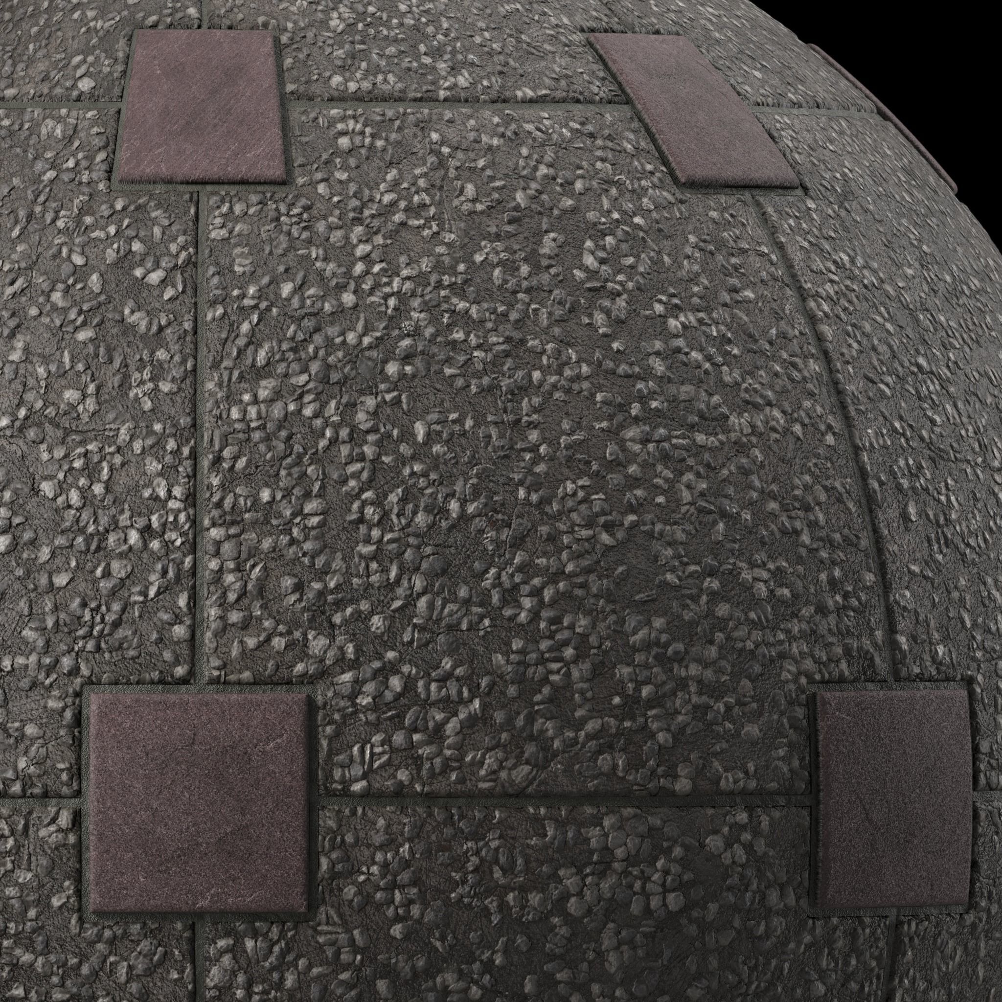 Texture Tile Materials 30- Concrete Tiling By Gravel Sbsar Pbr Seamless ...