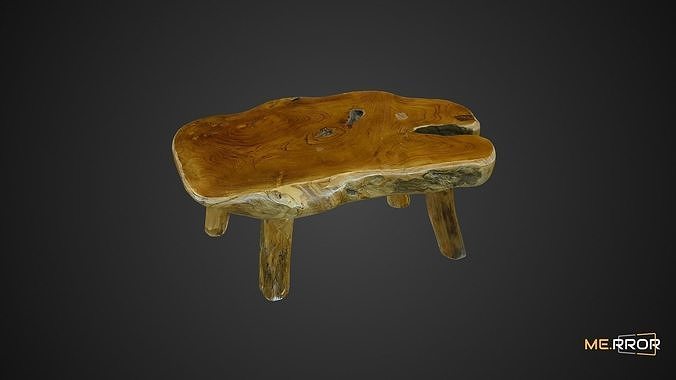 Mini Wooden Table 3D model | CGTrader