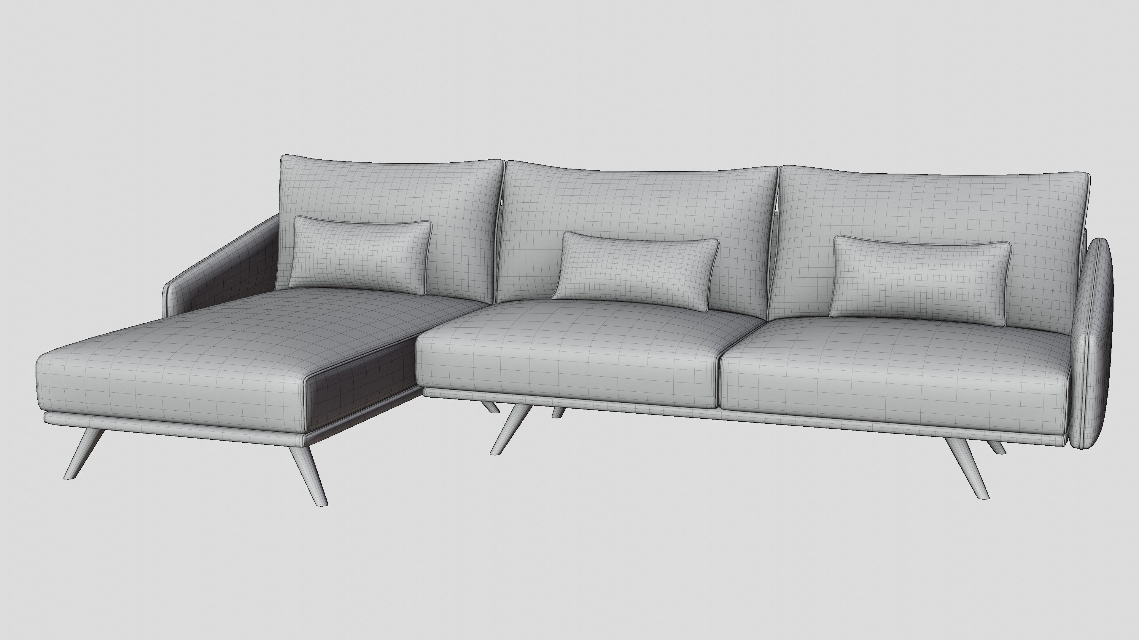 Costura Sectional sofa free 3D model | CGTrader