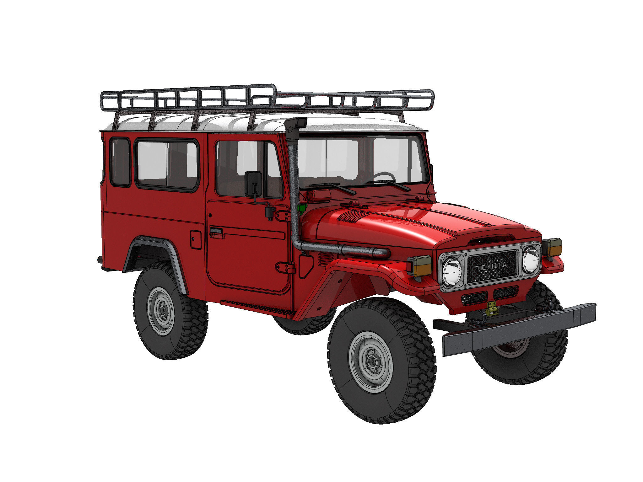 TOYOTA LAND CRUISER FJ43 SHORT WHEEL BASE RC BODY STL FILE 3D model 3D ...