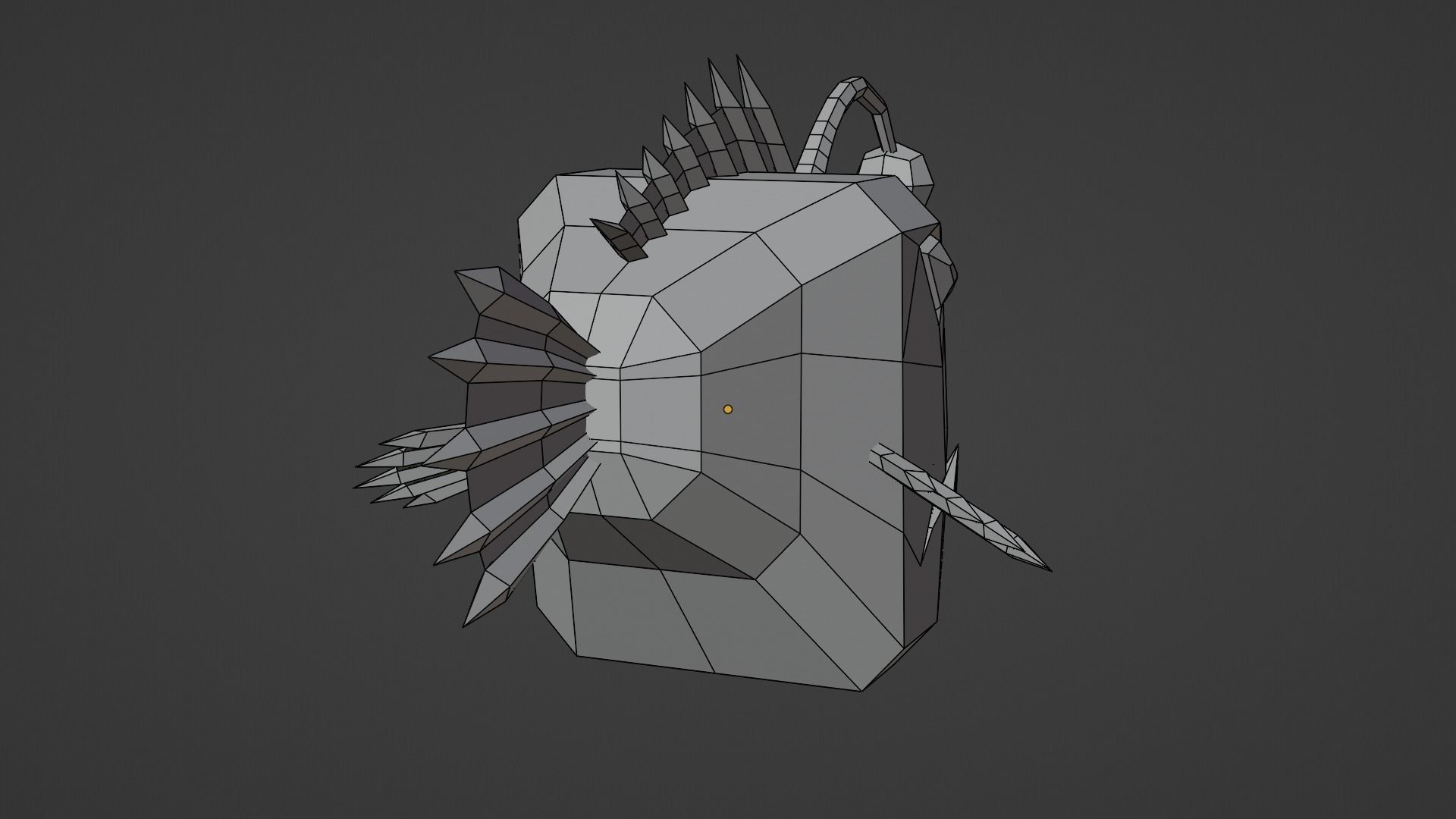 3D model Cartoon anglerfish low poly Roblox game pet Blender VR / AR ...