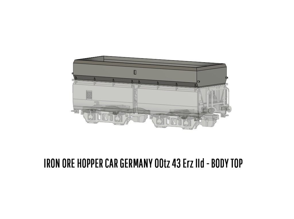 ROLLS-0013 German State Railways Hopper car Erz IId H0-scale 3D model ...