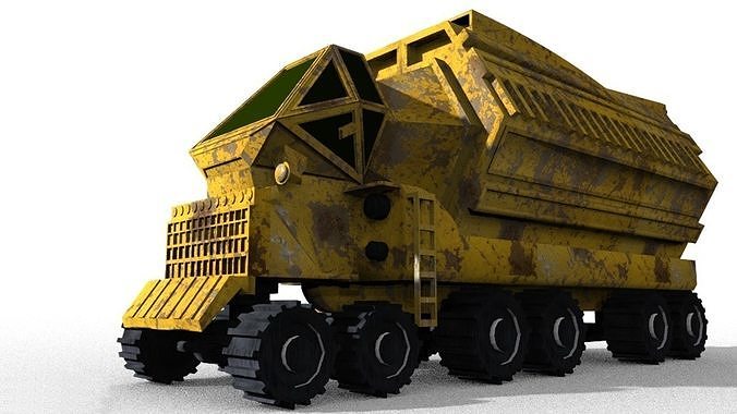 sci-fi transporter truck orginal design hq printable 3D model | CGTrader