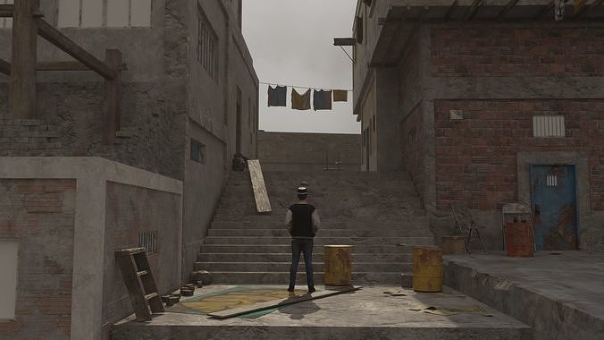 3d concept art with building 3D model | CGTrader