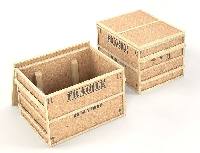 3D model Chipboard cargo box VR / AR / low-poly | CGTrader