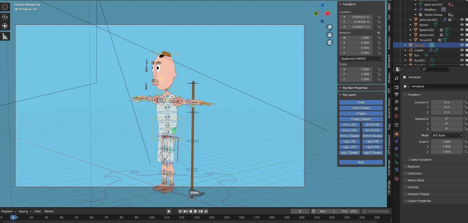 village peasant middle ages free 3D model rigged | CGTrader