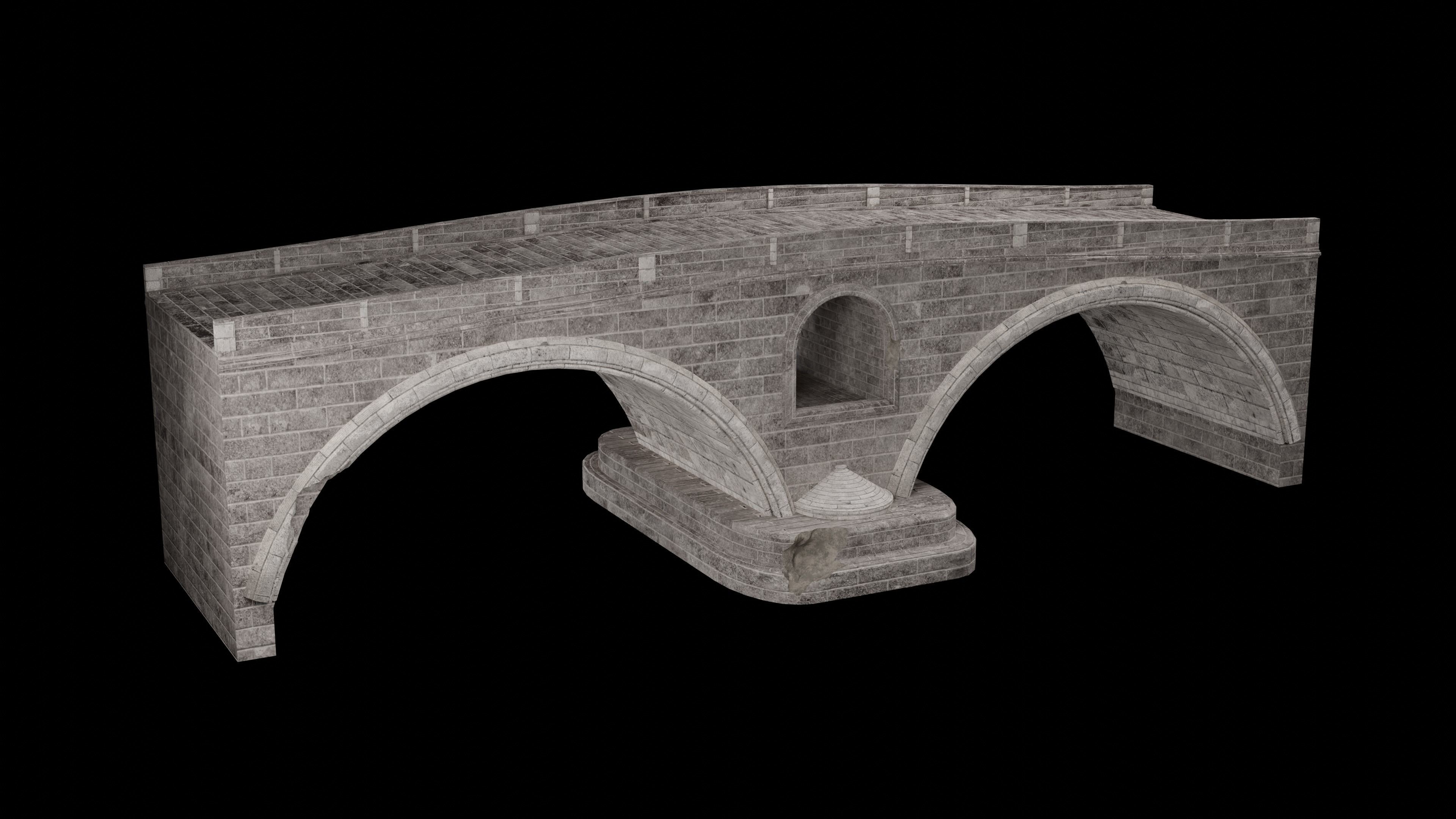 3D model ROMAN BRIDGE GREEK ANCIENT ROAD RAIL OLD STONE COLLECTION VR ...