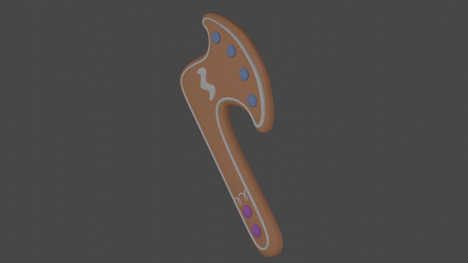 Gingerbread Axe Prop 3D model | CGTrader