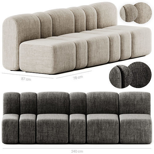 Bla Station Bob Modul Sofa and Armchair 3D model | CGTrader