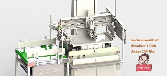 industrial 3D model Silk Screen Printing Machine 3D model | CGTrader