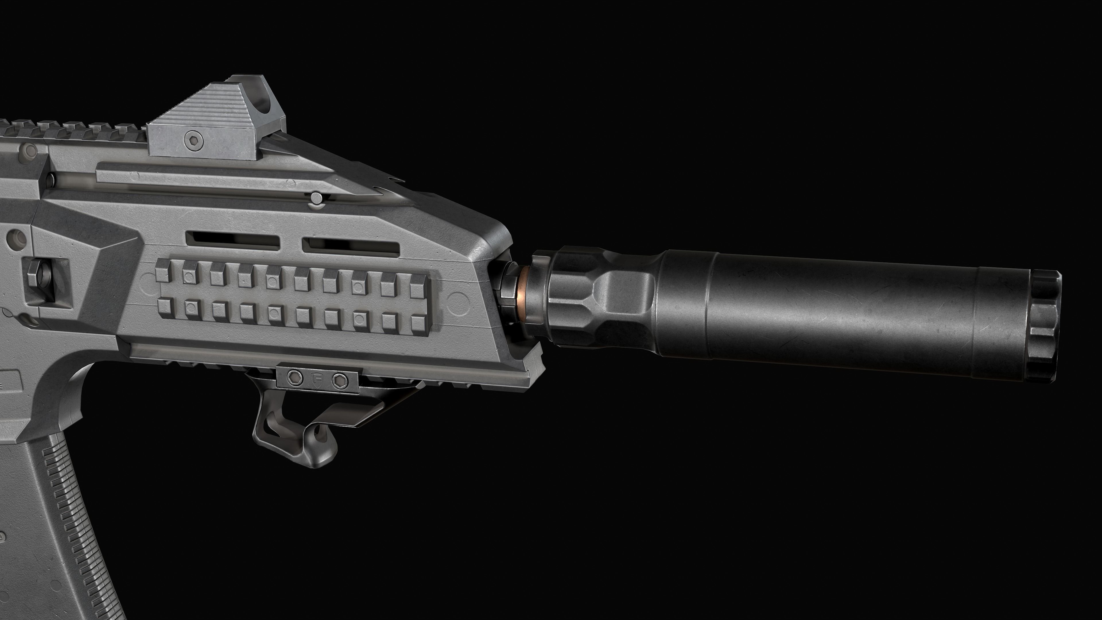 3D model Tactical Modular SMG CZ Scorpion EVO 3 A1 VR / AR / low-poly ...