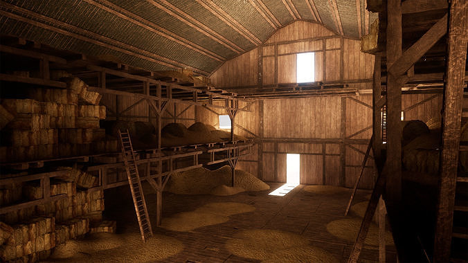 3D model Modular Western Barn 30 Assets VR / AR / low-poly | CGTrader