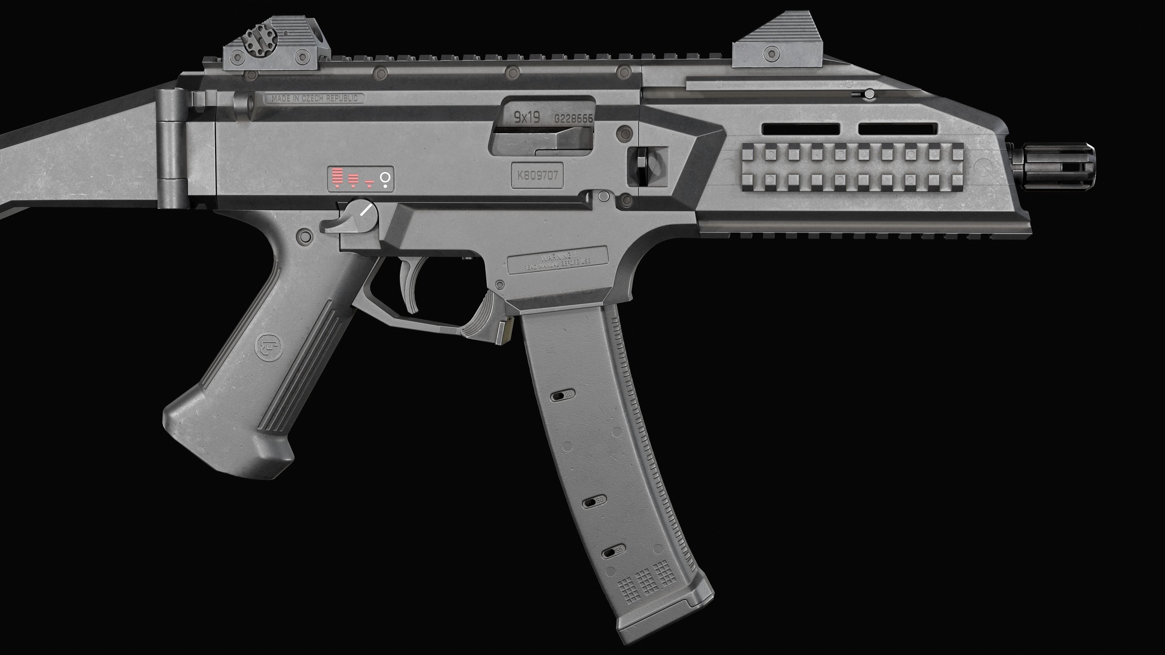 3D model Modular SMG CZ Scorpion EVO 3 A1 VR / AR / low-poly | CGTrader