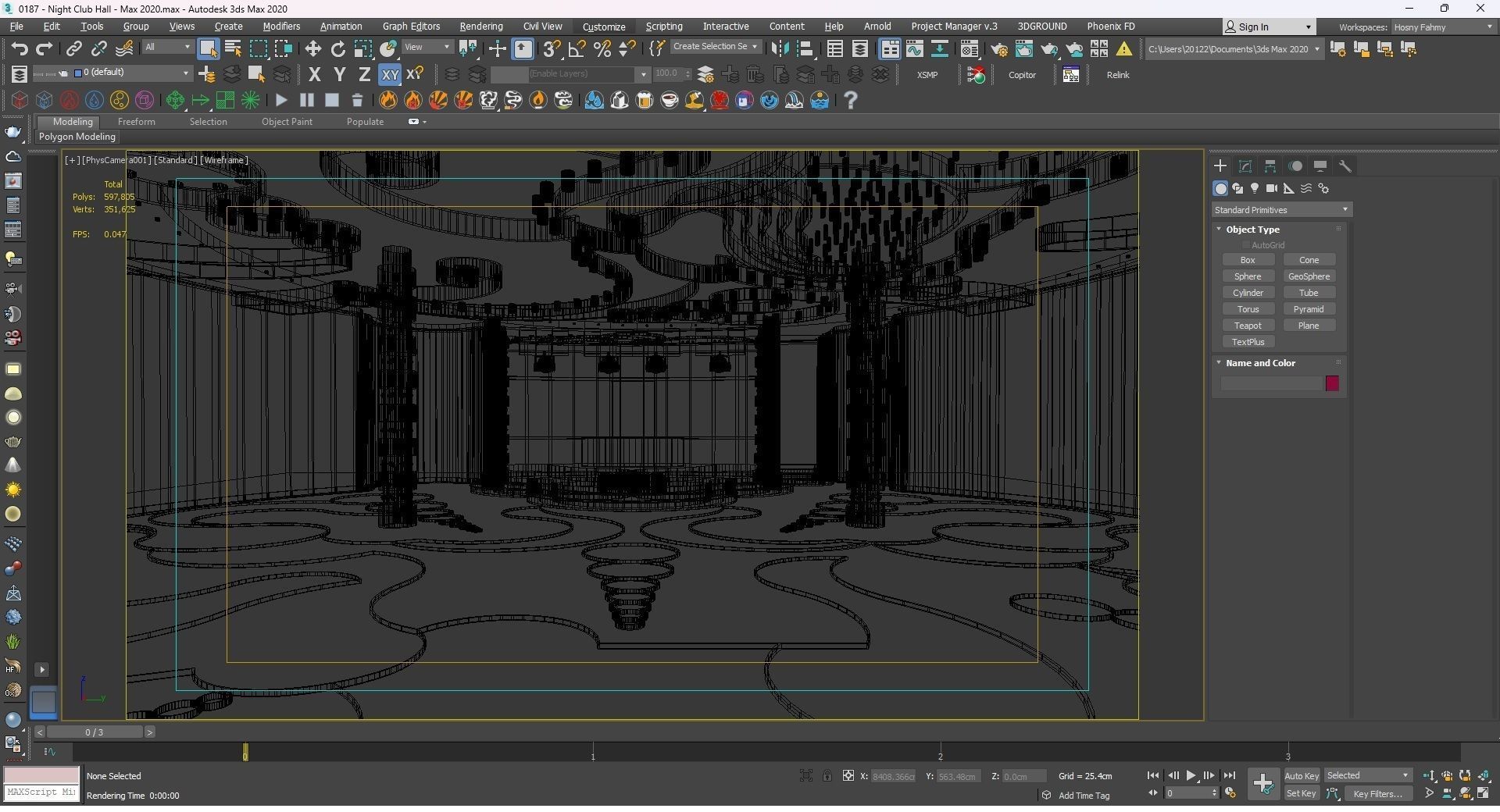 3D model 0187 - Night Club 3D Hall - 2D Drawings VR / AR / low-poly ...