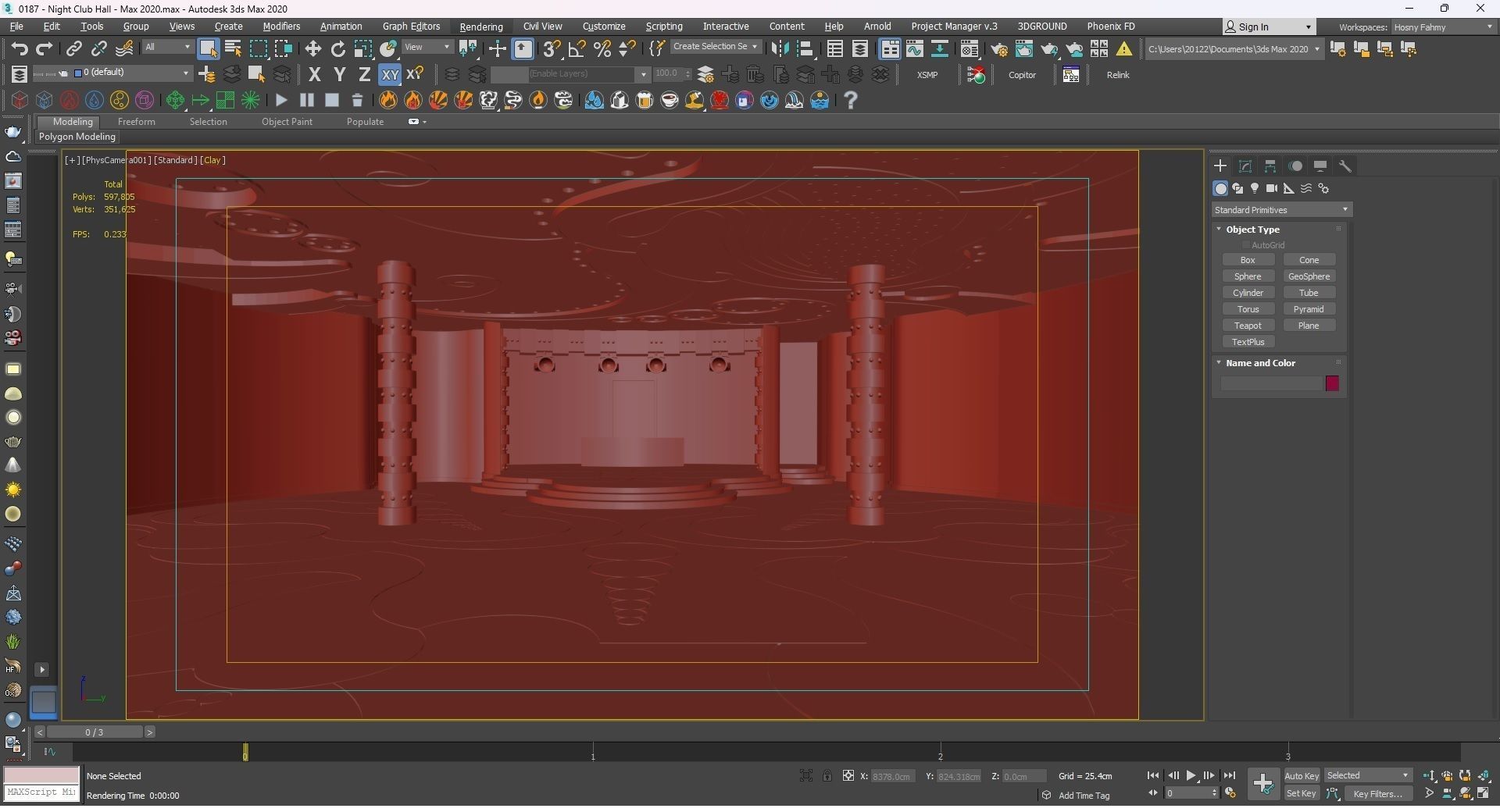 3D model 0187 - Night Club 3D Hall - 2D Drawings VR / AR / low-poly ...