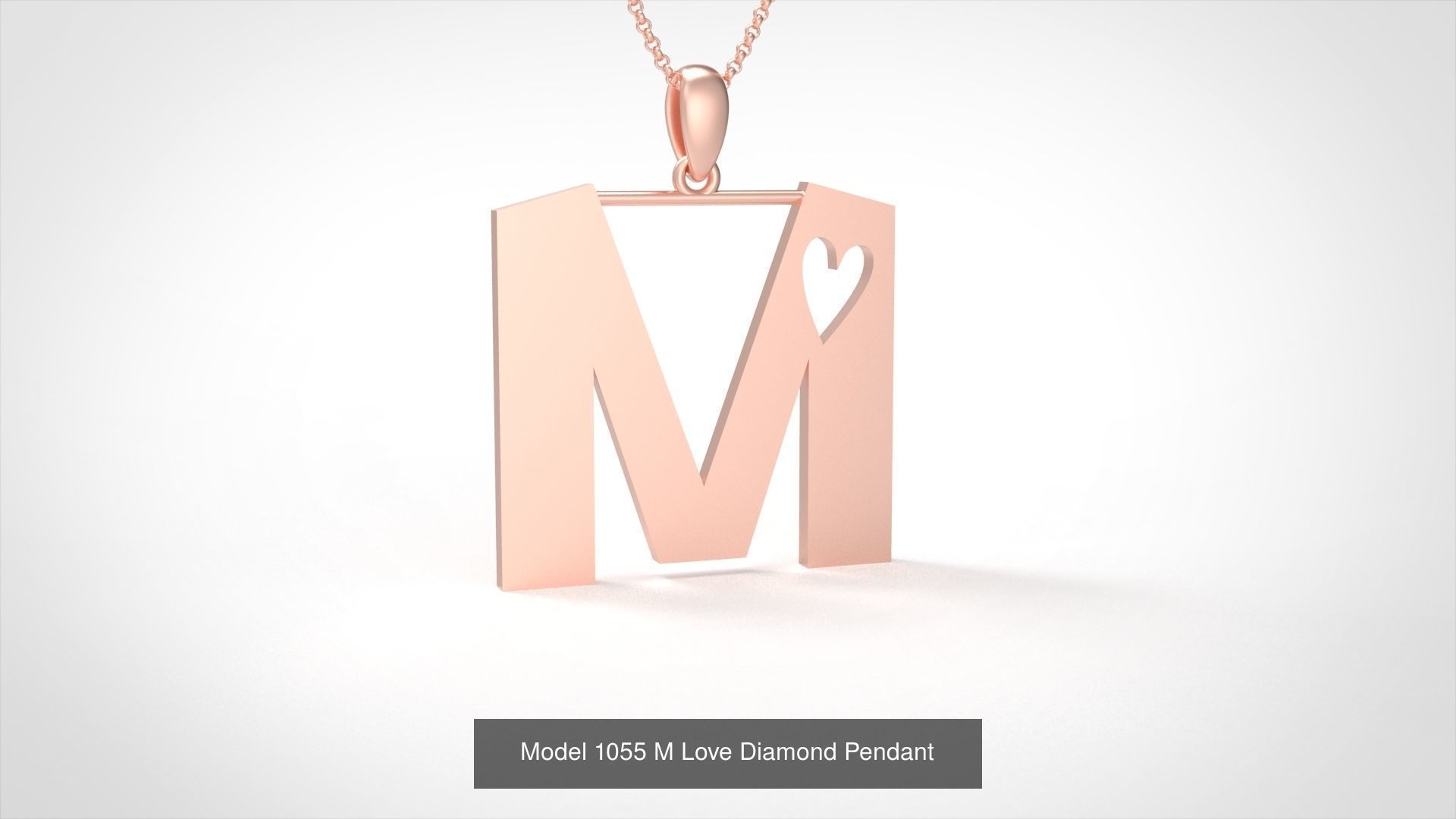 Collection Love Diamond Pendant Initial Alphabet | CGTrader