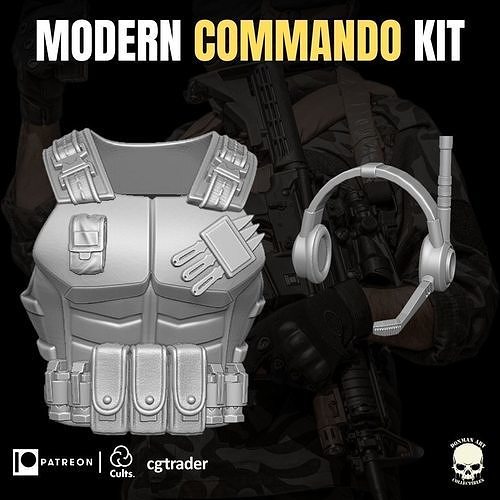 Modern Commando Kit 3D printable file for Action Figures 3D model 3D ...