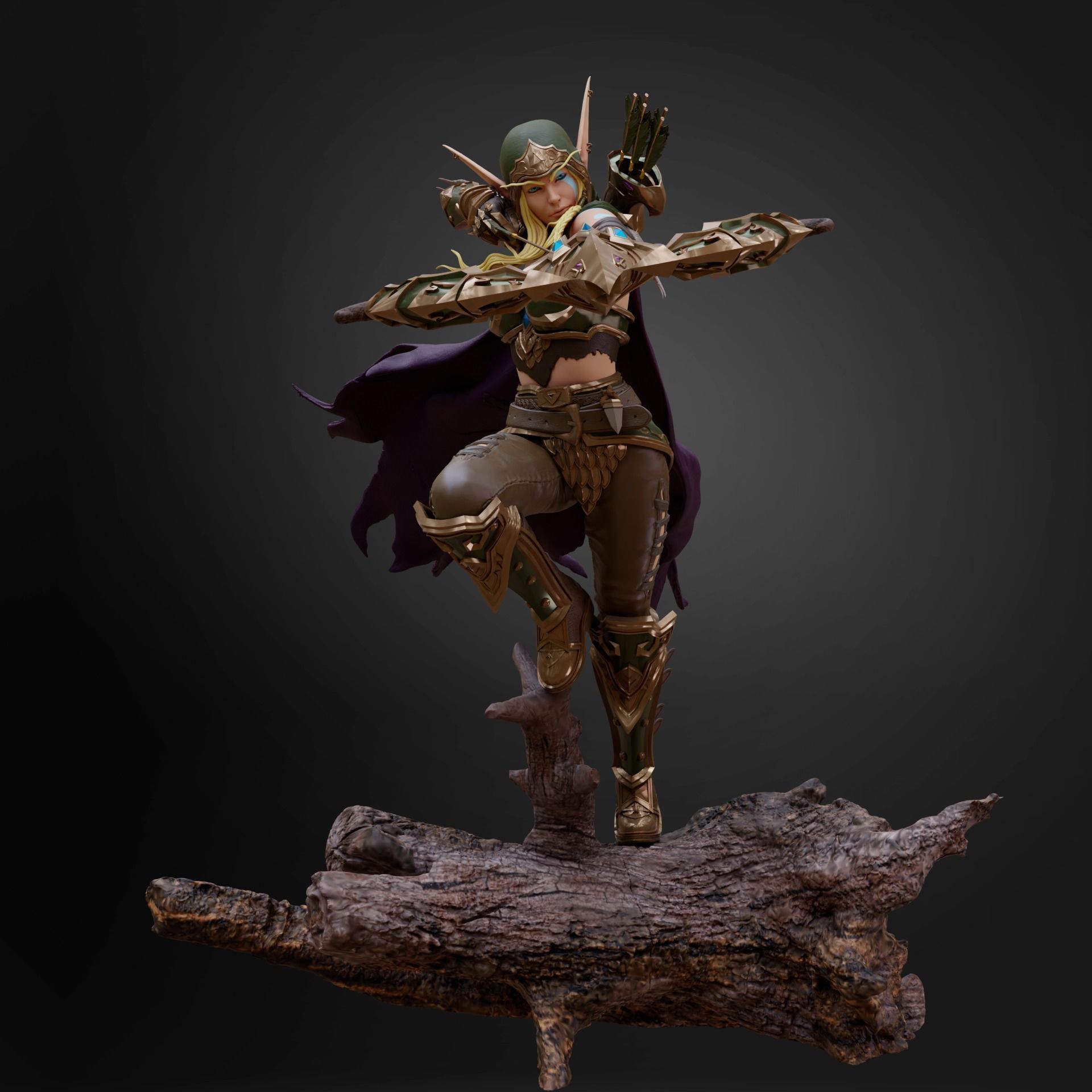 Alleria Windrunner warcraft 3D model 3D printable | CGTrader