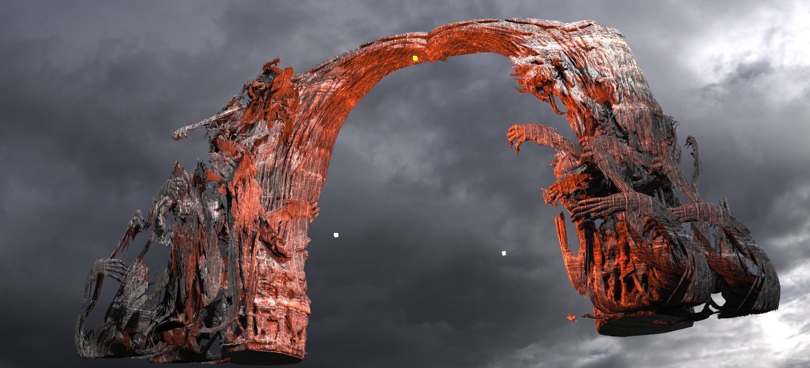 Magma demon arch bridge 3D model | CGTrader