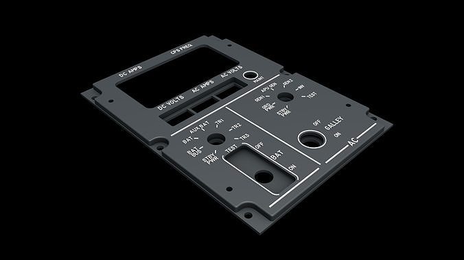 BOEING 737 OVERHEAD - ELECTRICAL PANEL 3D model 3D printable | CGTrader