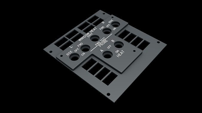 BOEING 737 OVERHEAD - WINDOW HEAT PANEL 3D model 3D printable | CGTrader