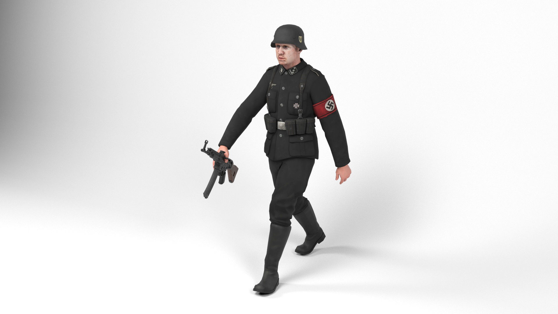 3D model German SS Soldier 3 VR / AR / low-poly | CGTrader