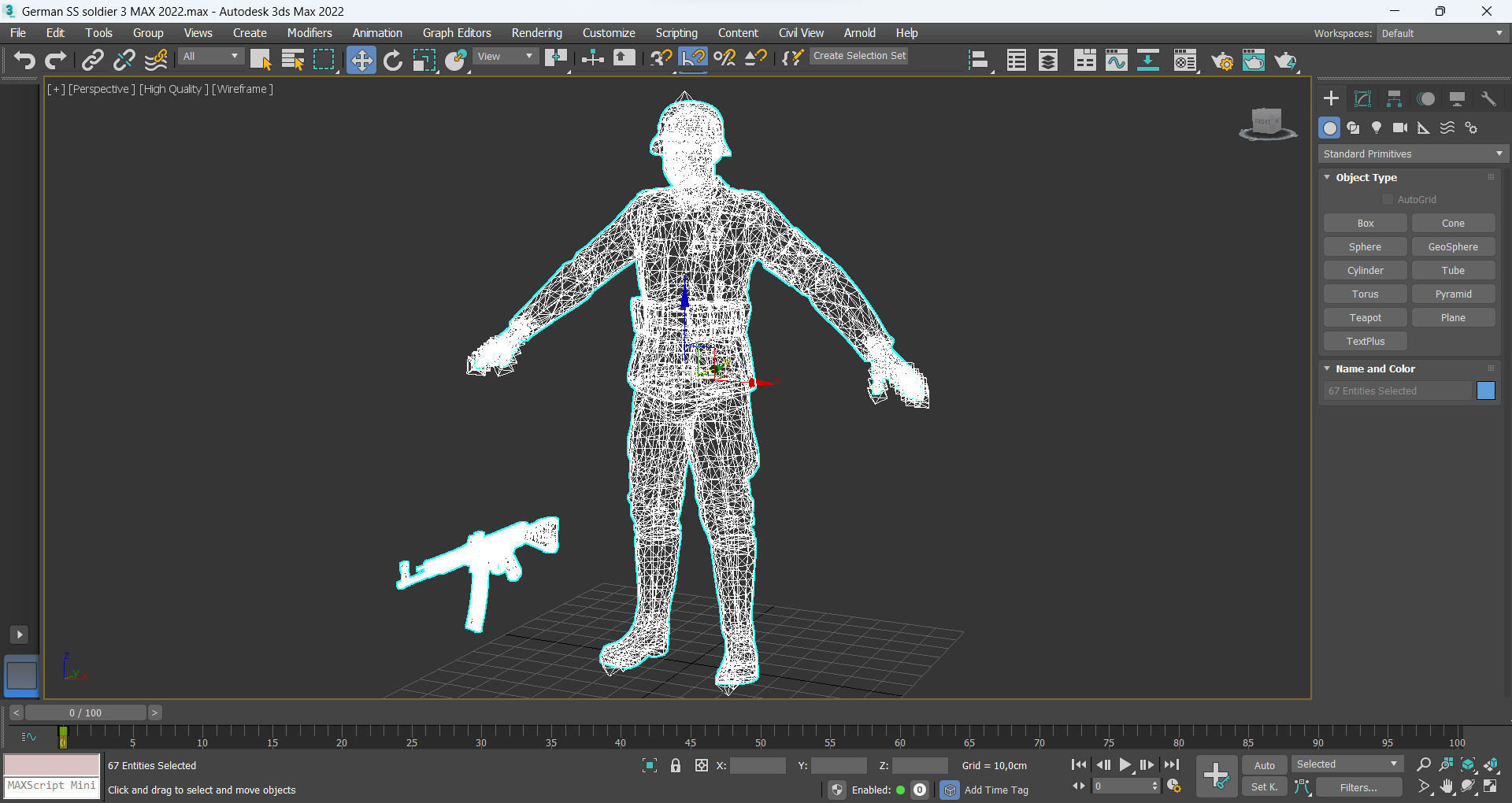 3D model German SS Soldier 3 VR / AR / low-poly | CGTrader