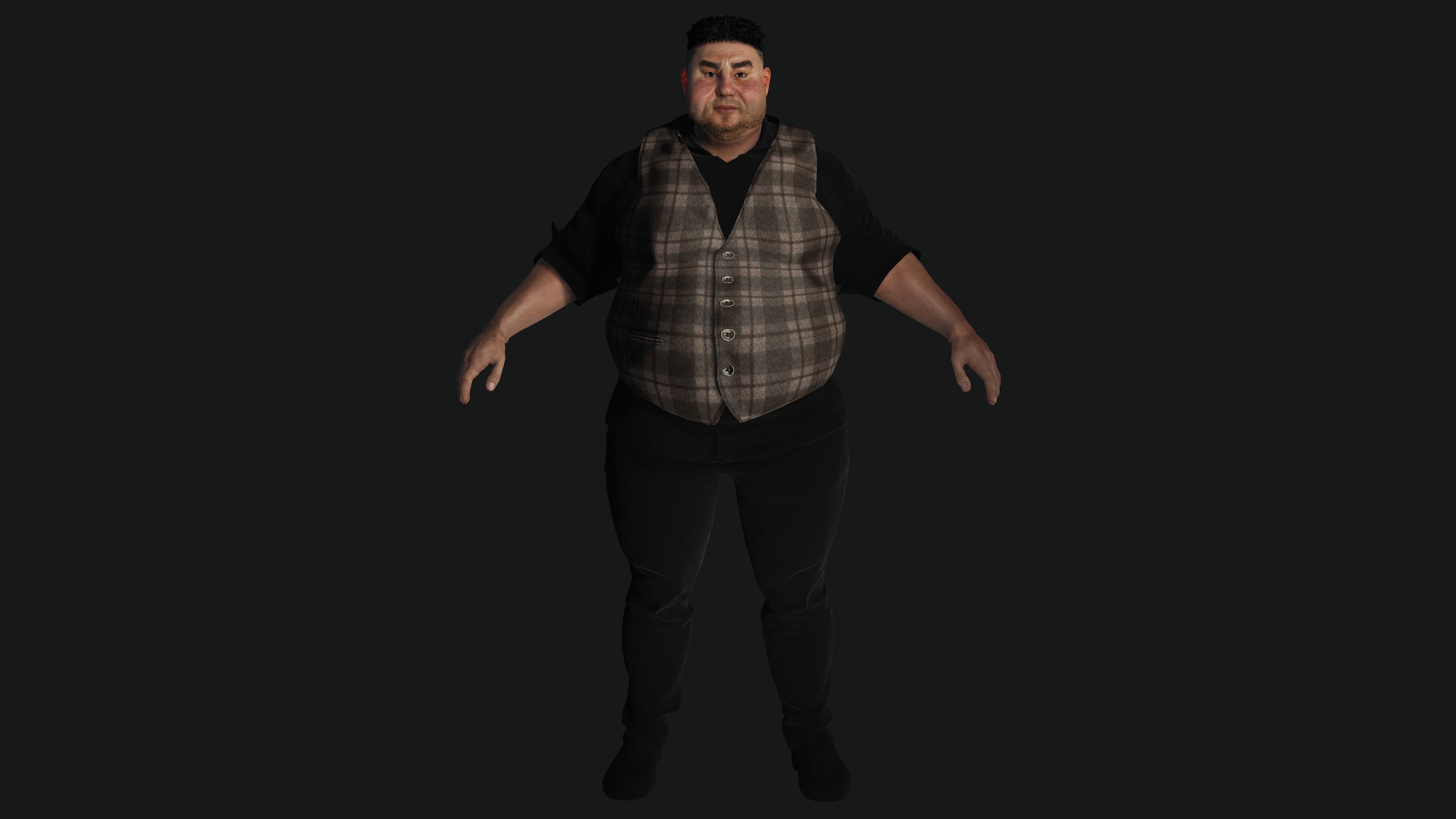 3D model AAA 3D REALISTIC FAT MALE BUSINESSMAN 3-RIG GAME READY ...