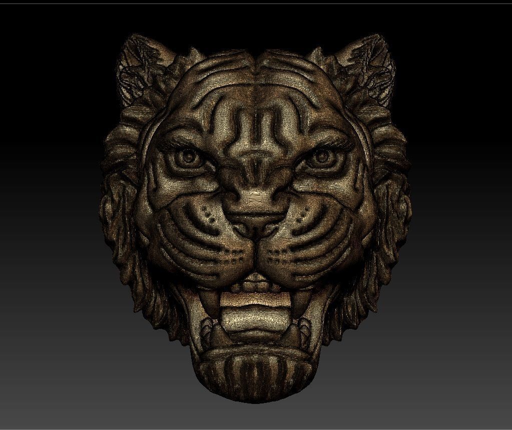 TIGER FACE PENDENT 3D model 3D printable | CGTrader