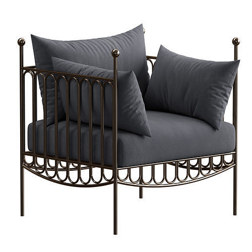 Brody outdoor chair 3D model | CGTrader