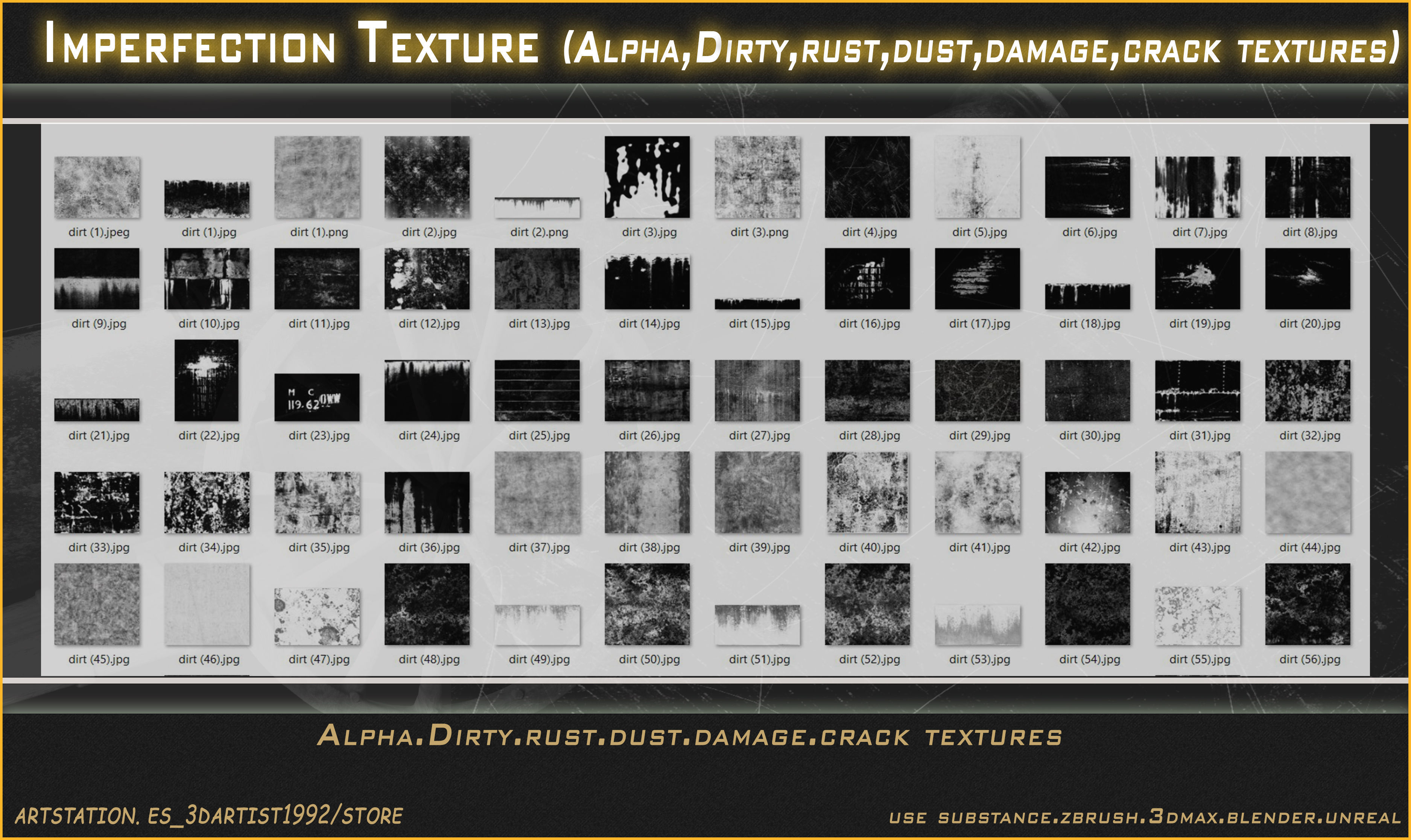 255 Imperfection Texture Alpha Dirty rust dust damage crack Texture ...