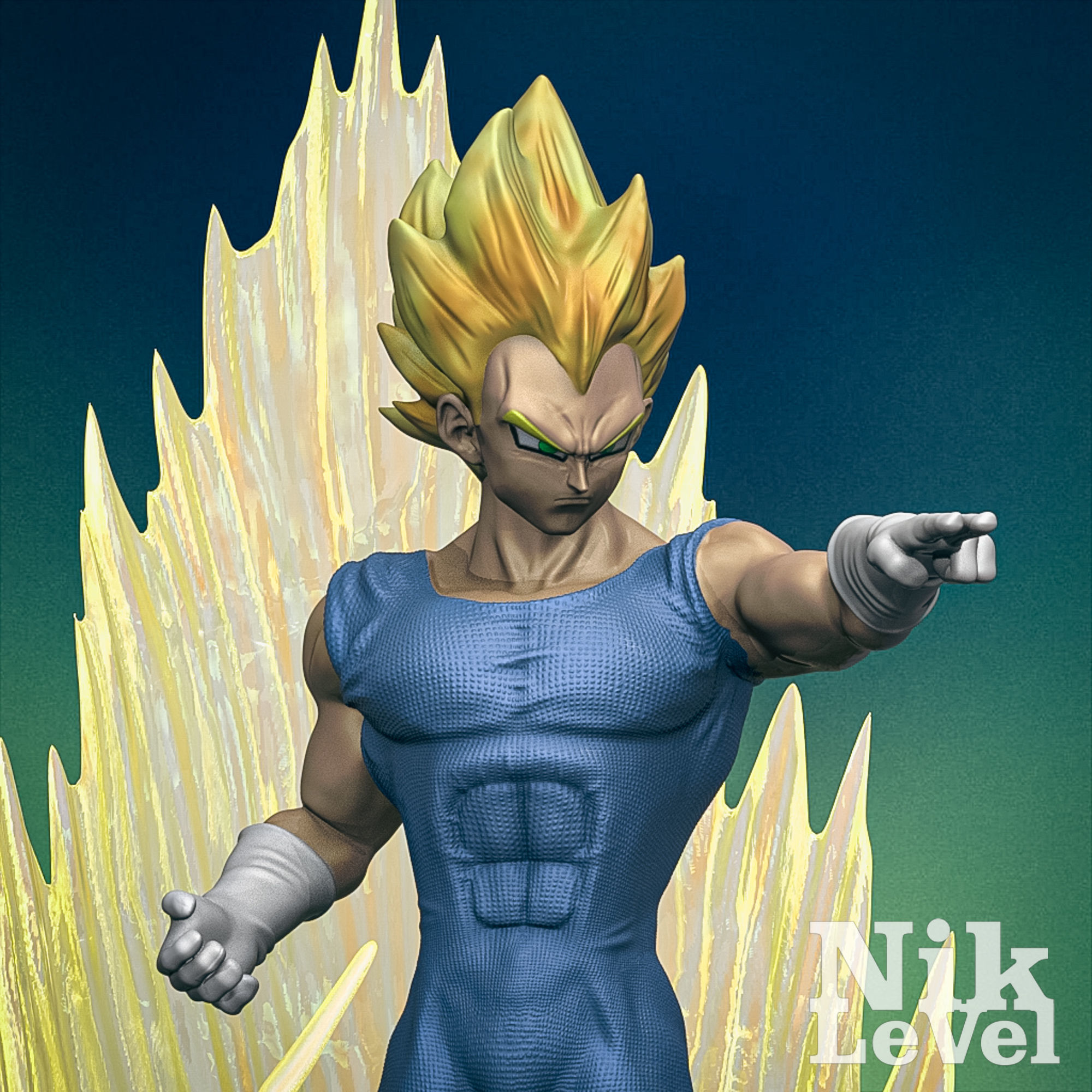 Vegeta Dragon Ball 3D Printable 3D model 3D printable | CGTrader