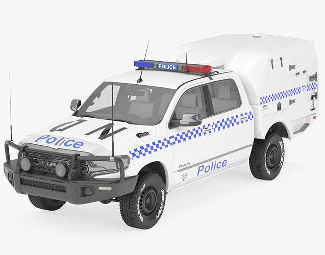 Police Paddy Wagon Dodge RAM 1500 3D model | CGTrader