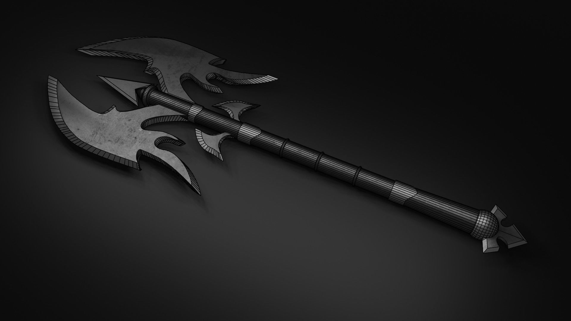 3D model Fantasy Battle Axe Confractus VR / AR / low-poly | CGTrader