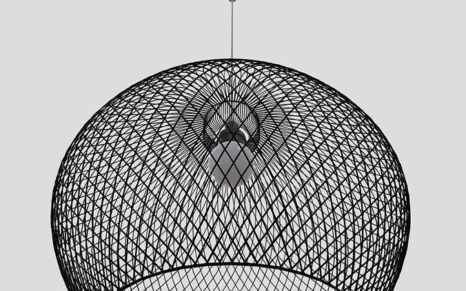 3D model Mesh hanging lamp VR / AR / low-poly | CGTrader