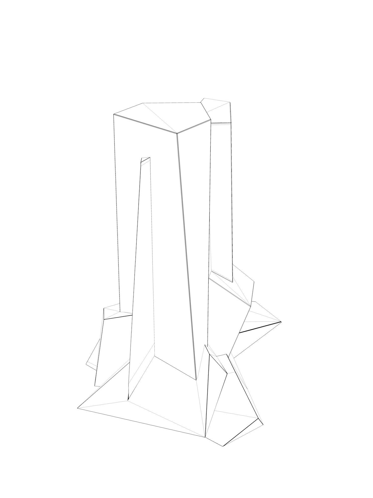 Upthrust Sculpture 3D model | CGTrader