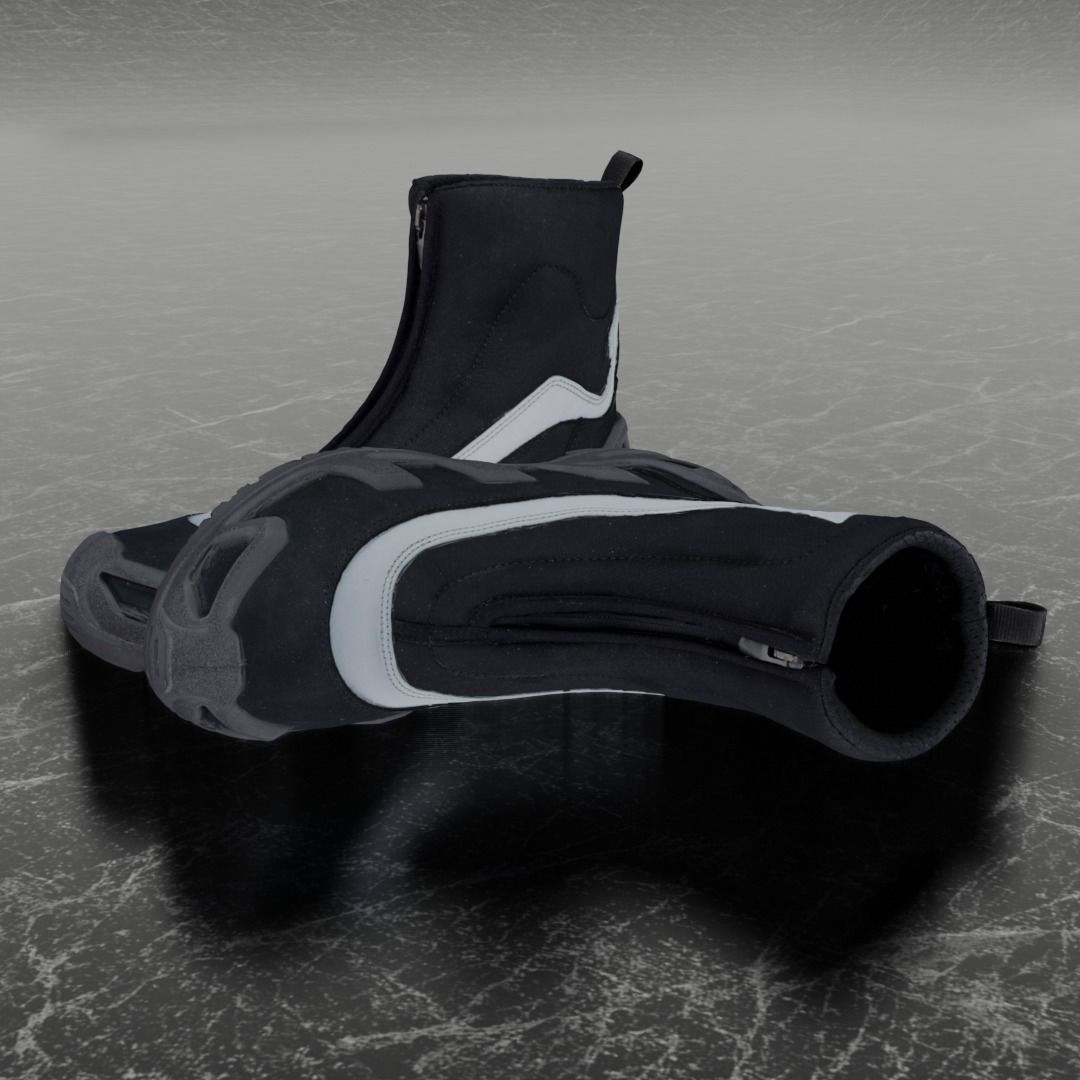 3D model VANEDA 3D BOOTS - WHITE - BLACK VR / AR / low-poly | CGTrader