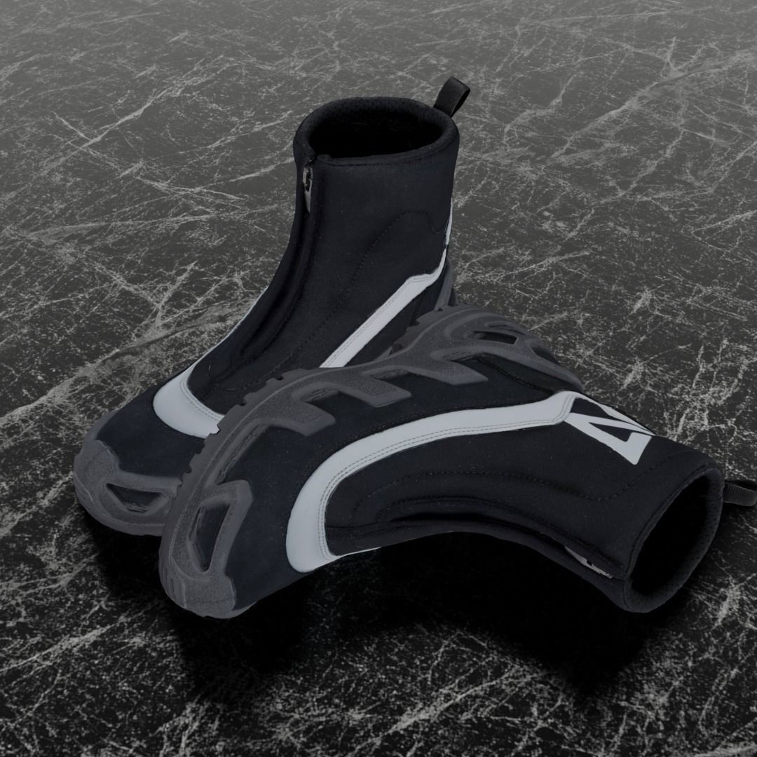 3D model VANEDA 3D BOOTS - WHITE - BLACK VR / AR / low-poly | CGTrader