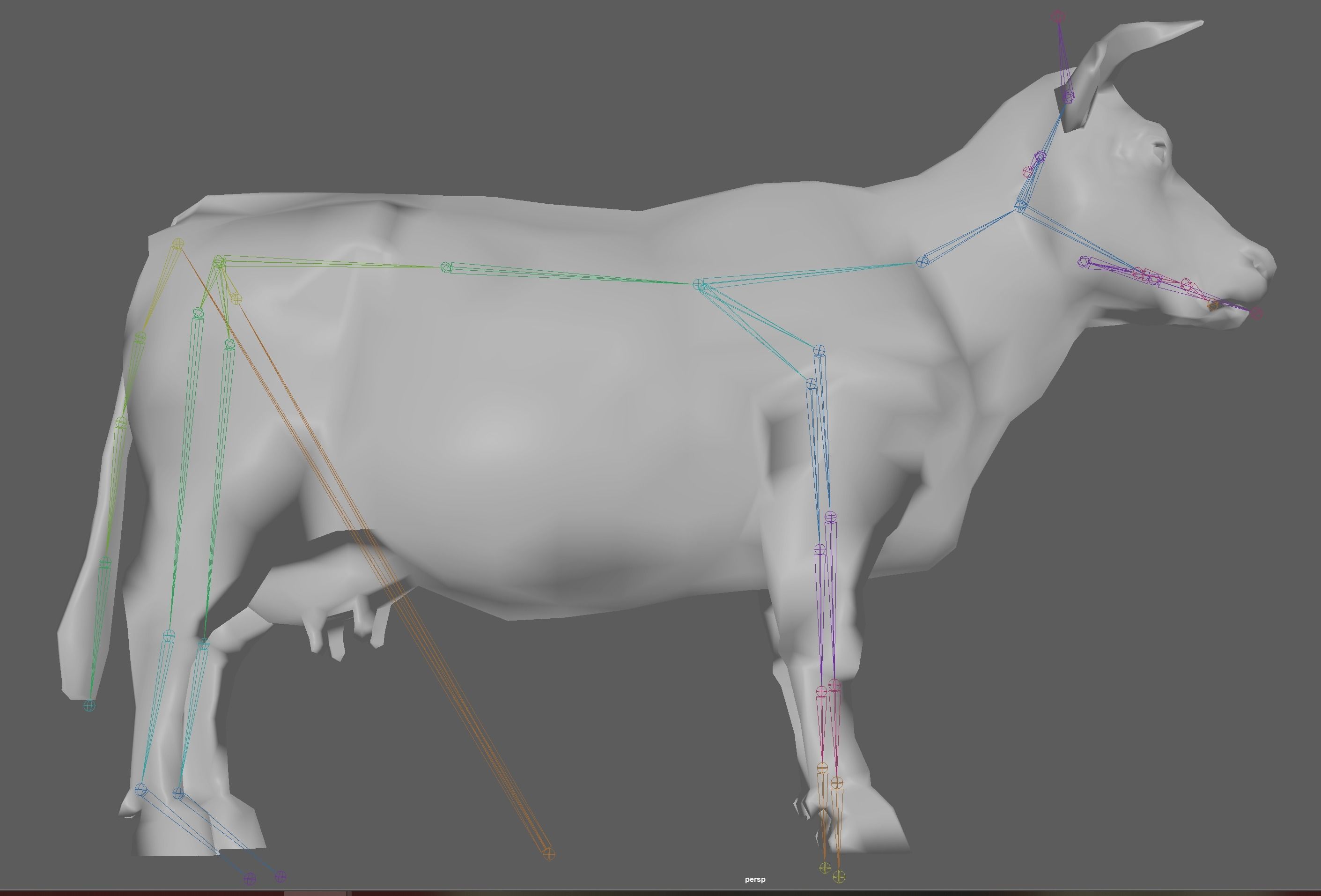3D model Cow Rig VR / AR / low-poly | CGTrader