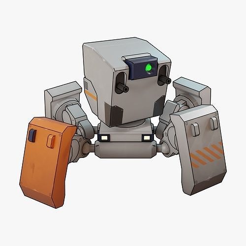 3D model Patrol bot VR / AR / low-poly | CGTrader